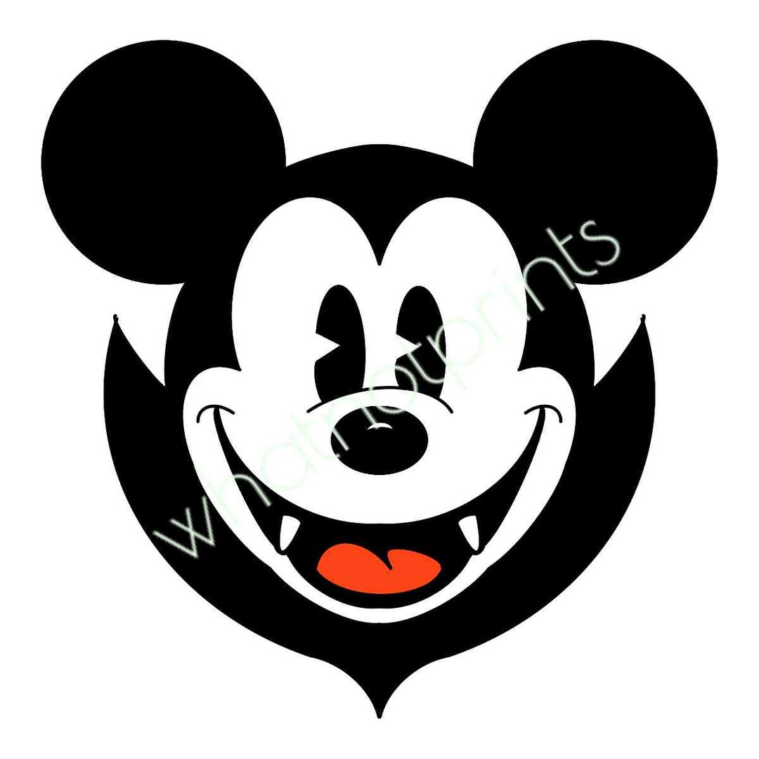 Vintage Vampire Mickey PNG Transparent Background Instant Digital ...