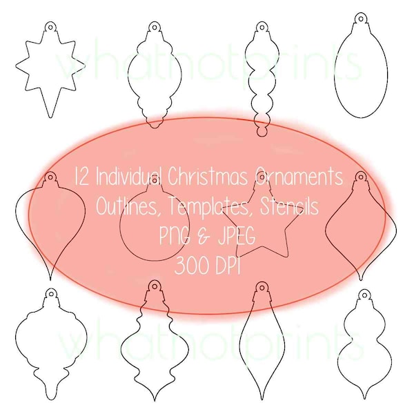 Bauble Outline - Etsy UK