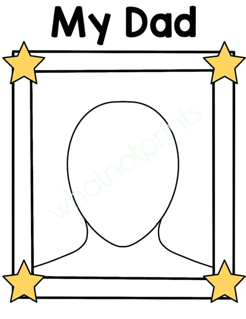 Draw & Color Father's Day Craft - Etsy