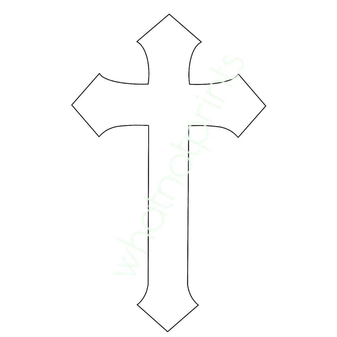 Gothic Cross Outline PNG Clipart - Etsy UK
