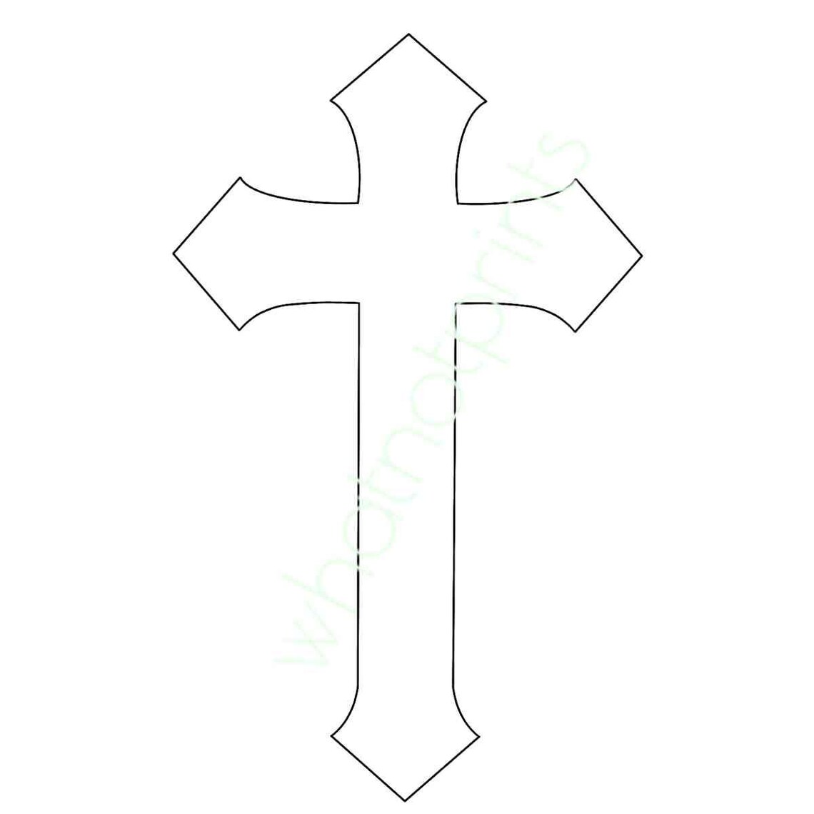 Gothic Cross Outline PNG Clipart - Etsy UK