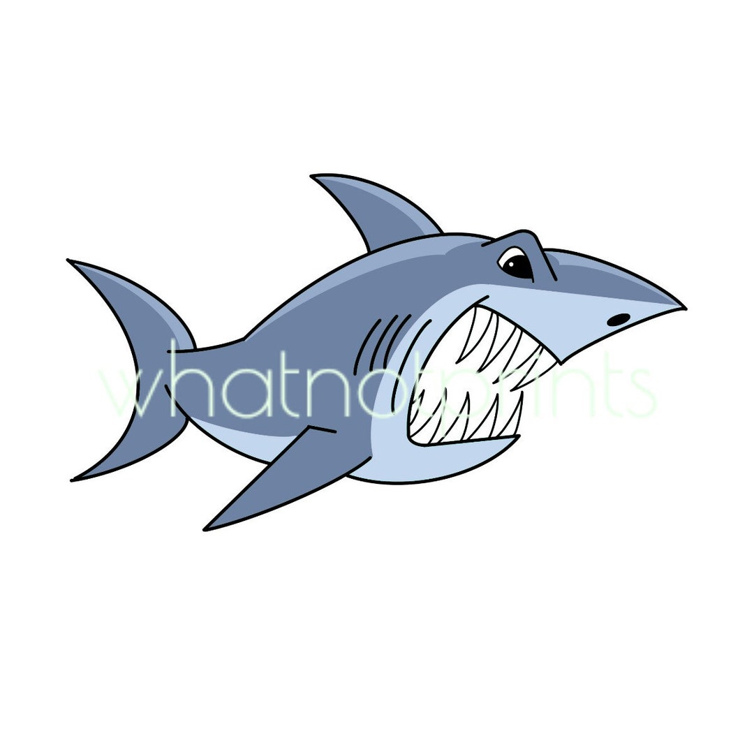 Commercial Angry Shark Digital Download With Transparent Background - Etsy