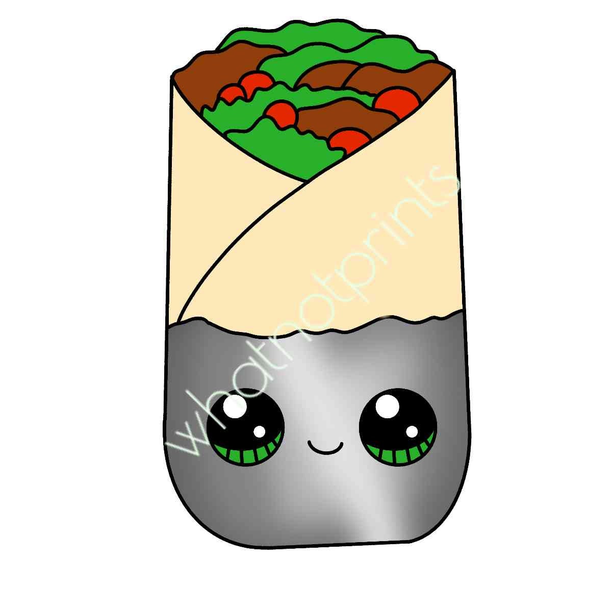 Kawaii Burrito PNG Transparent Background Commercial Use OK Instant ...