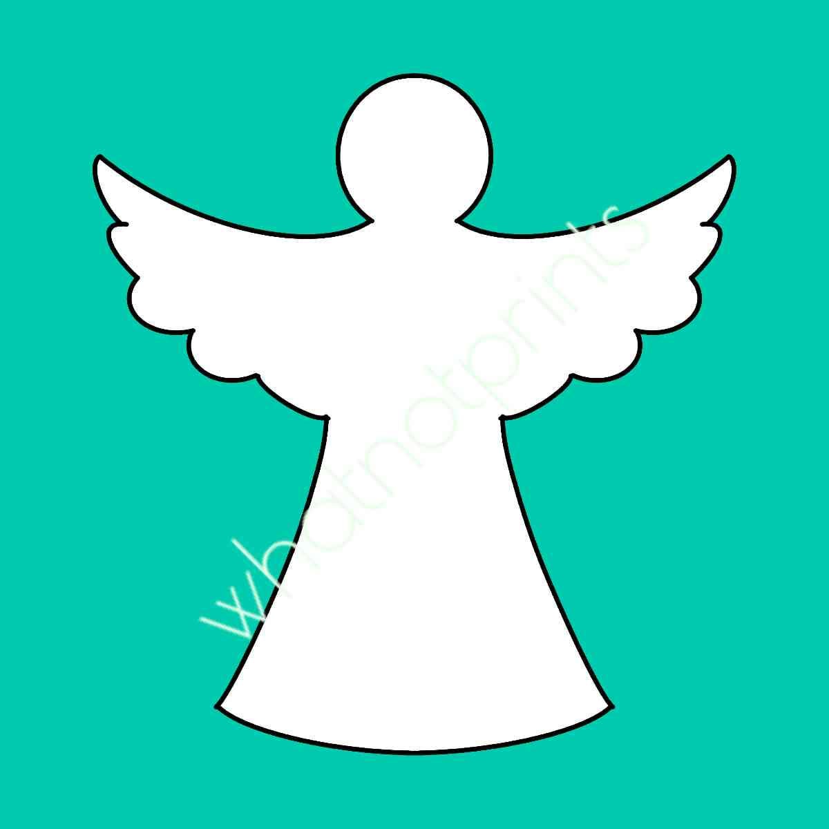 Commercial Angel Outline, Stencil, or Template High Resolution PNG ...