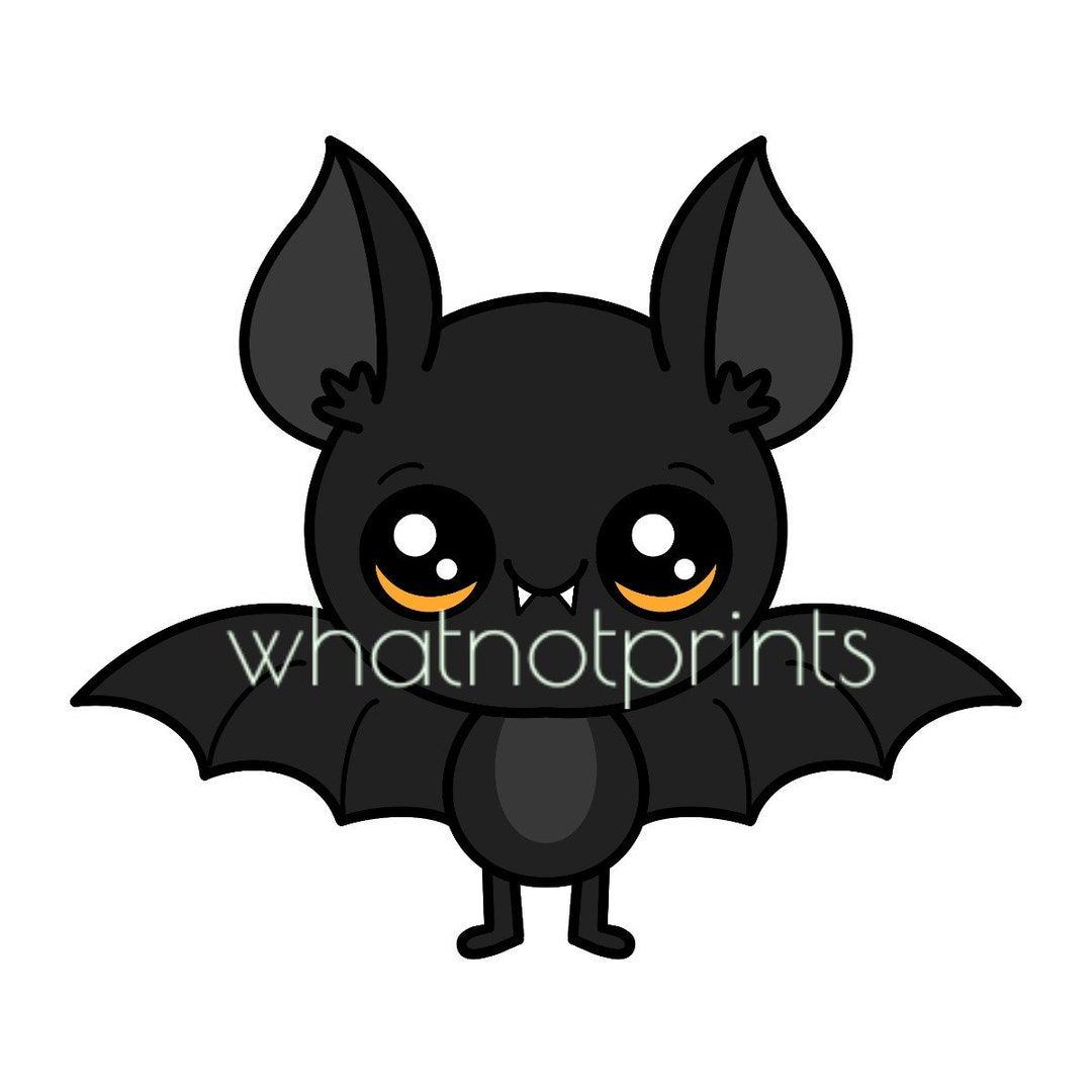 Cute Kawaii Bat Png Commercial Use Ok Transparent Background - Etsy