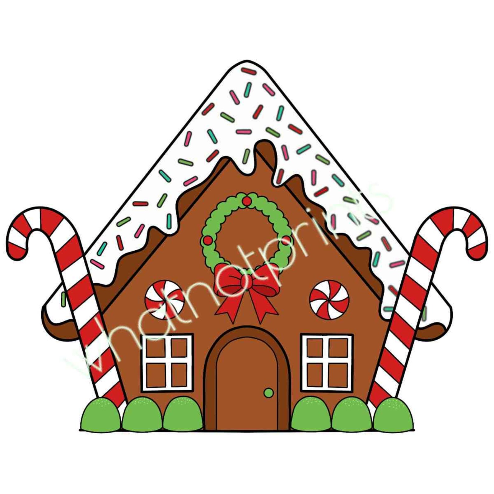 Colorful Gingerbread House Decorated With Candy - Etsy