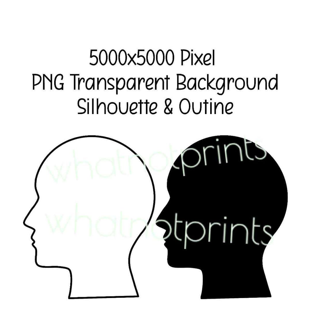 Commercial PNG Silhouette & Outline of Human Head Transparent ...