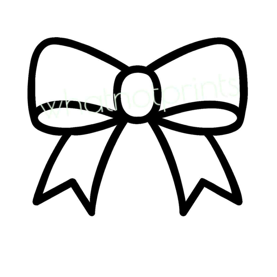 Commercial Bow Outline PNG Clipart - Etsy