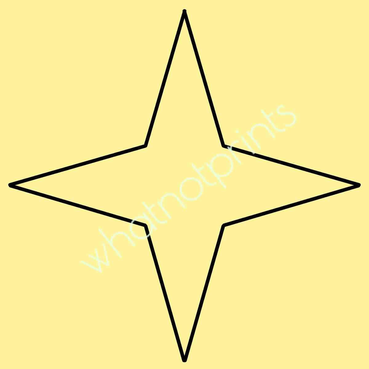 Commercial Four Point Star PNG Transparent Background Instant Digital ...