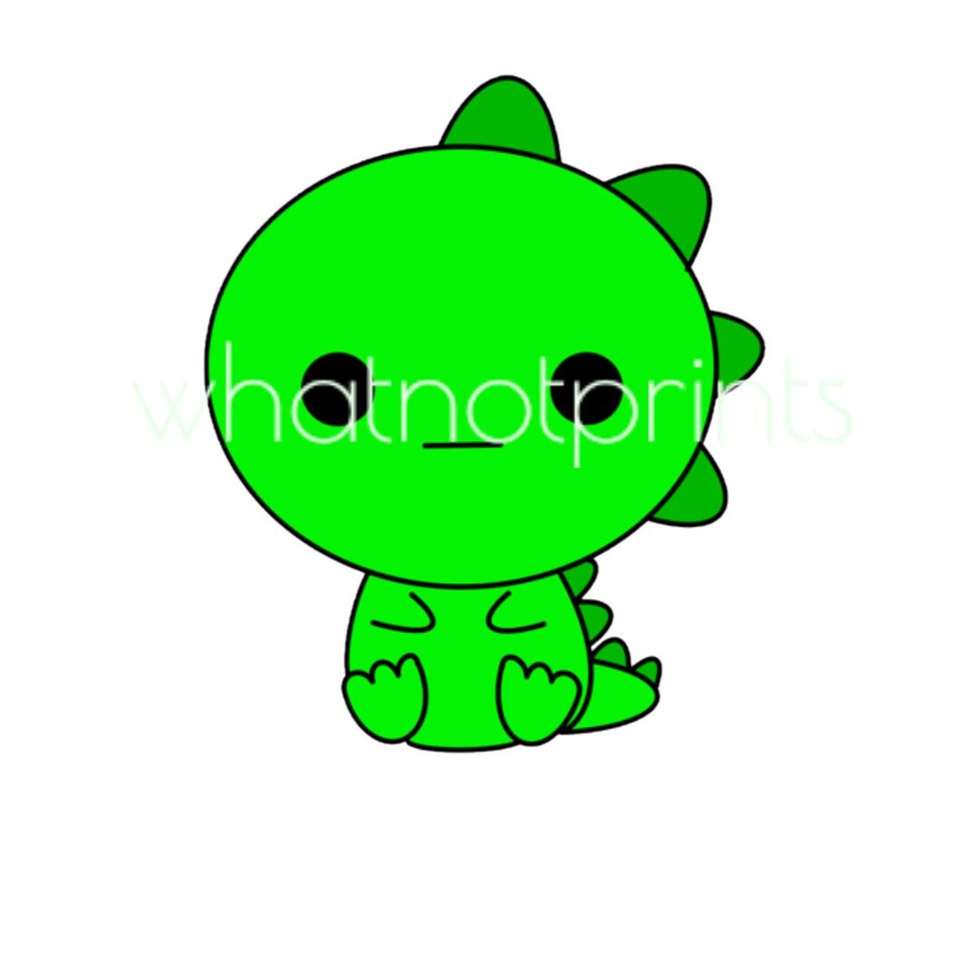 Commercial Png Cute Little Green Dinosaur - Etsy