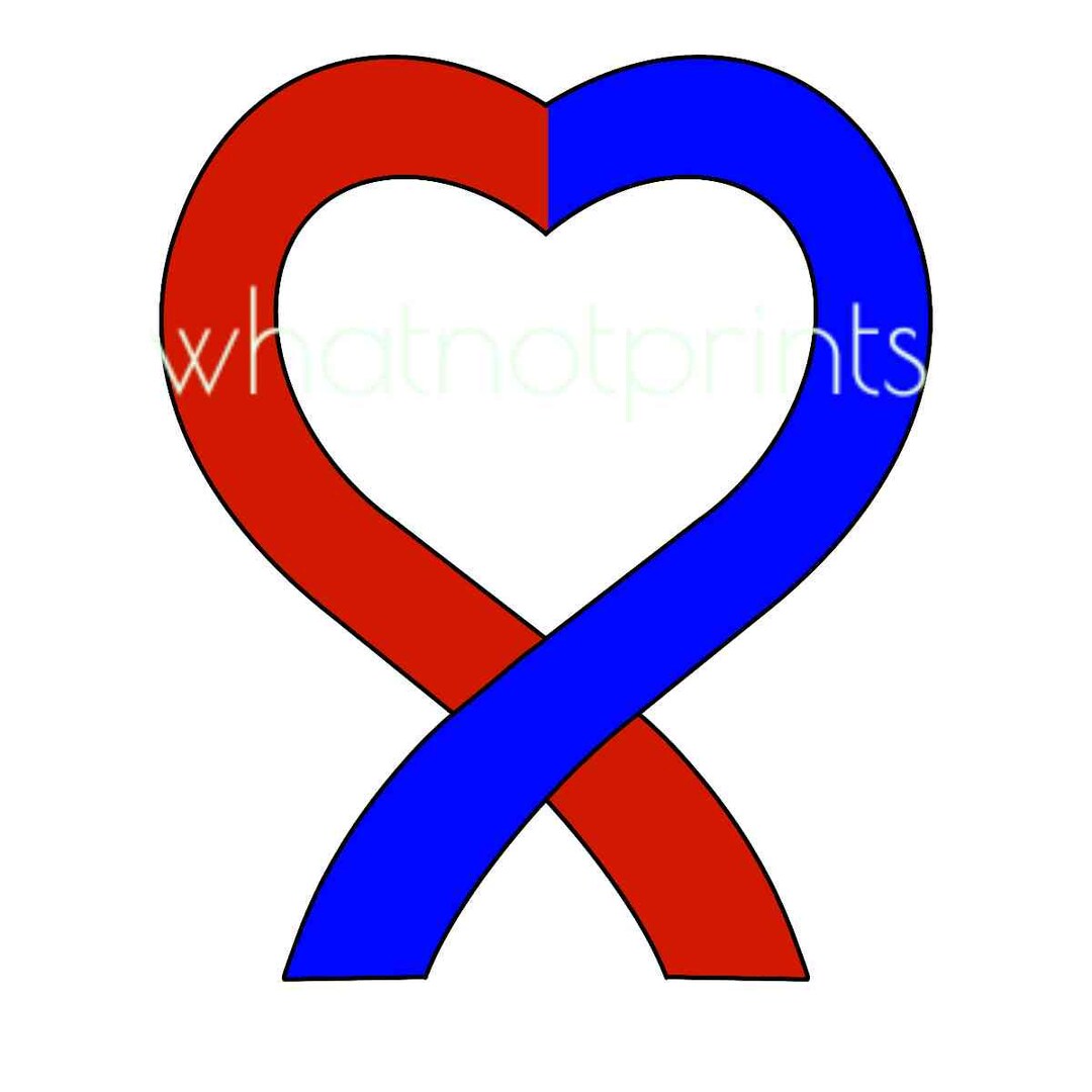 Congenital Heart Defect Awareness Ribbon Heart PNG Transparent ...