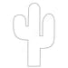Cactus Outline Clipart: Commercial Use Stencil (PNG Digital Download ...