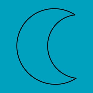 Crescent Moon Outline PNG: Commercial Stencil Template (digital ...
