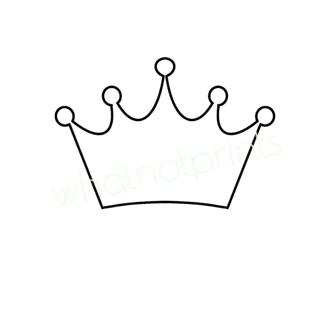 Crown Outline PNG Clipart: Stencil Template (digital Download) - Etsy