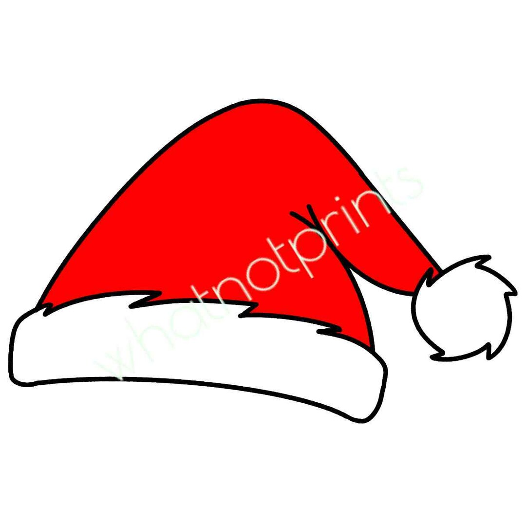 Commercial Santa Hat PNG Transparent Background Cute Christmas Clipart ...