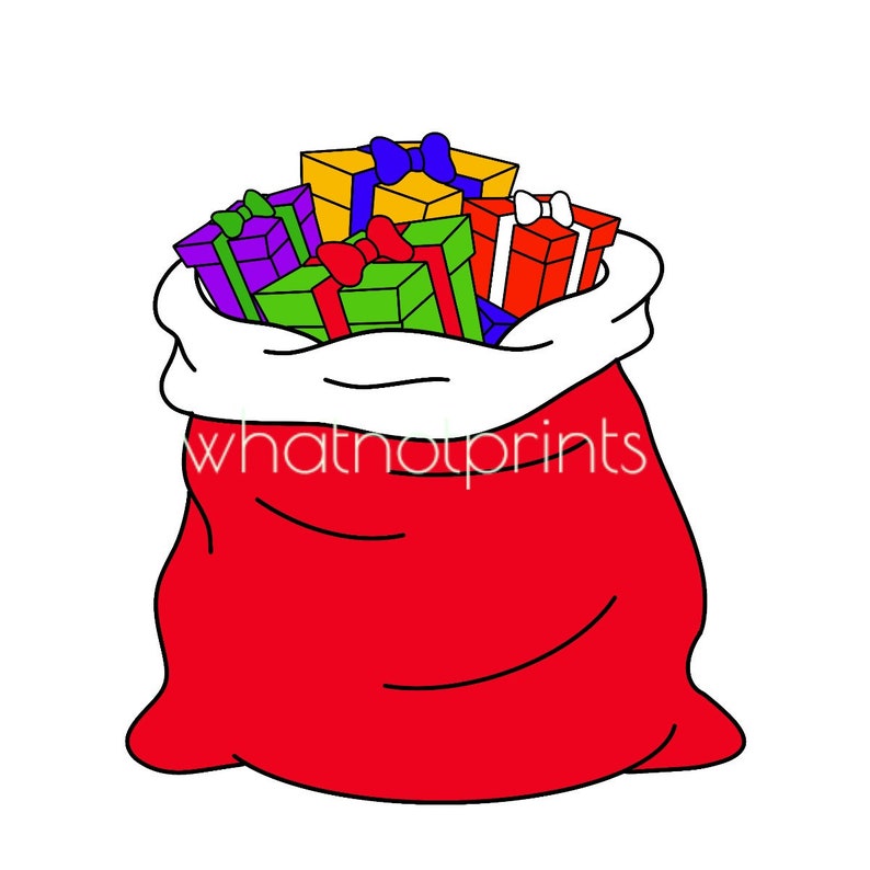 Commercial Use Transparent Background Santa's Sack Png - Etsy