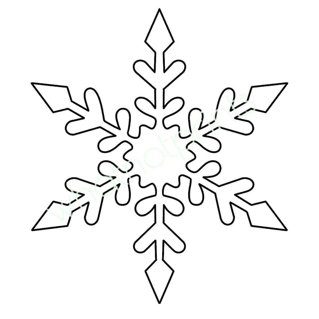 Commercial Snowflake Outline Stencil or Template Winter Clipart ...