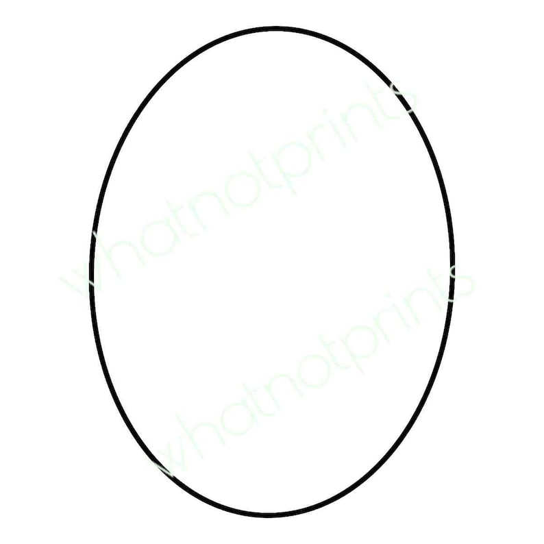 Commercial Basic Oval Shape PNG Transparent Background Instant Digital ...
