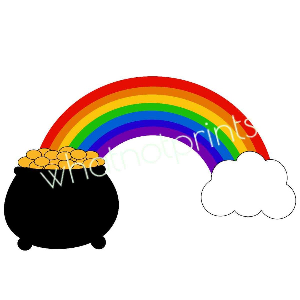 Commercial Pot of Gold at the End of A Rainbow Png & Svg Transparent ...