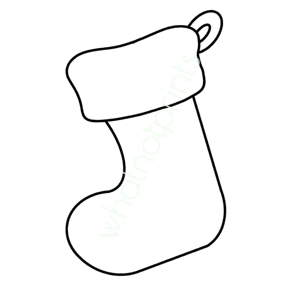Commercial Stocking Stencil, Outline, Coloring Page, Decorate Your Own ...