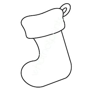 Commercial Stocking Stencil, Outline, Coloring Page, Decorate Your Own ...