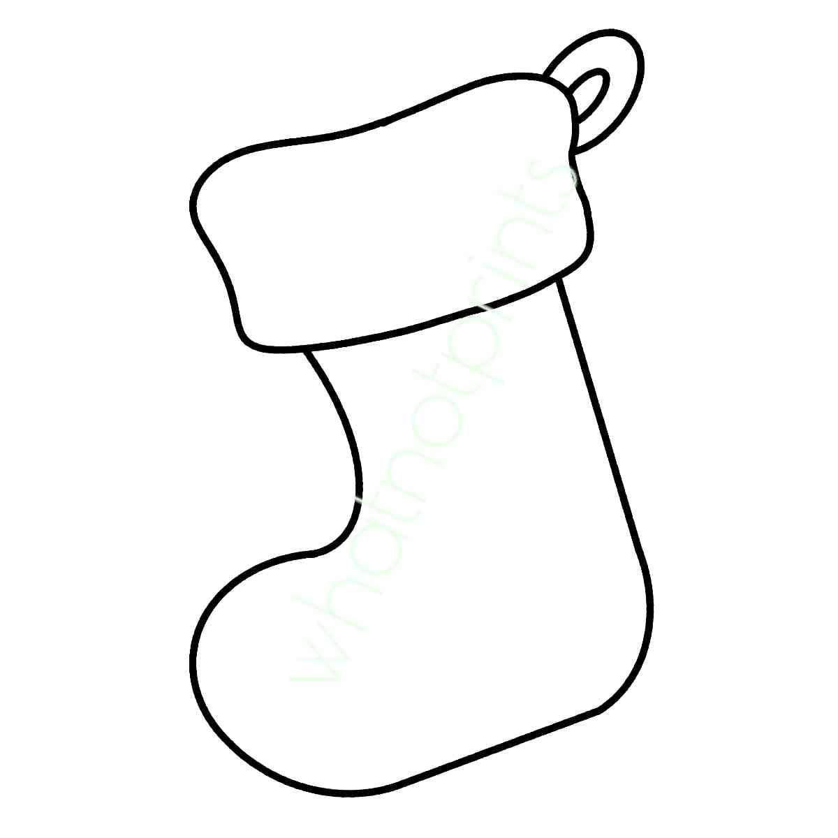 Commercial Stocking Stencil, Outline, Coloring Page, Decorate Your Own ...