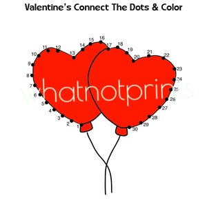 Valentine Dot to Dot Worksheet PNG - Etsy