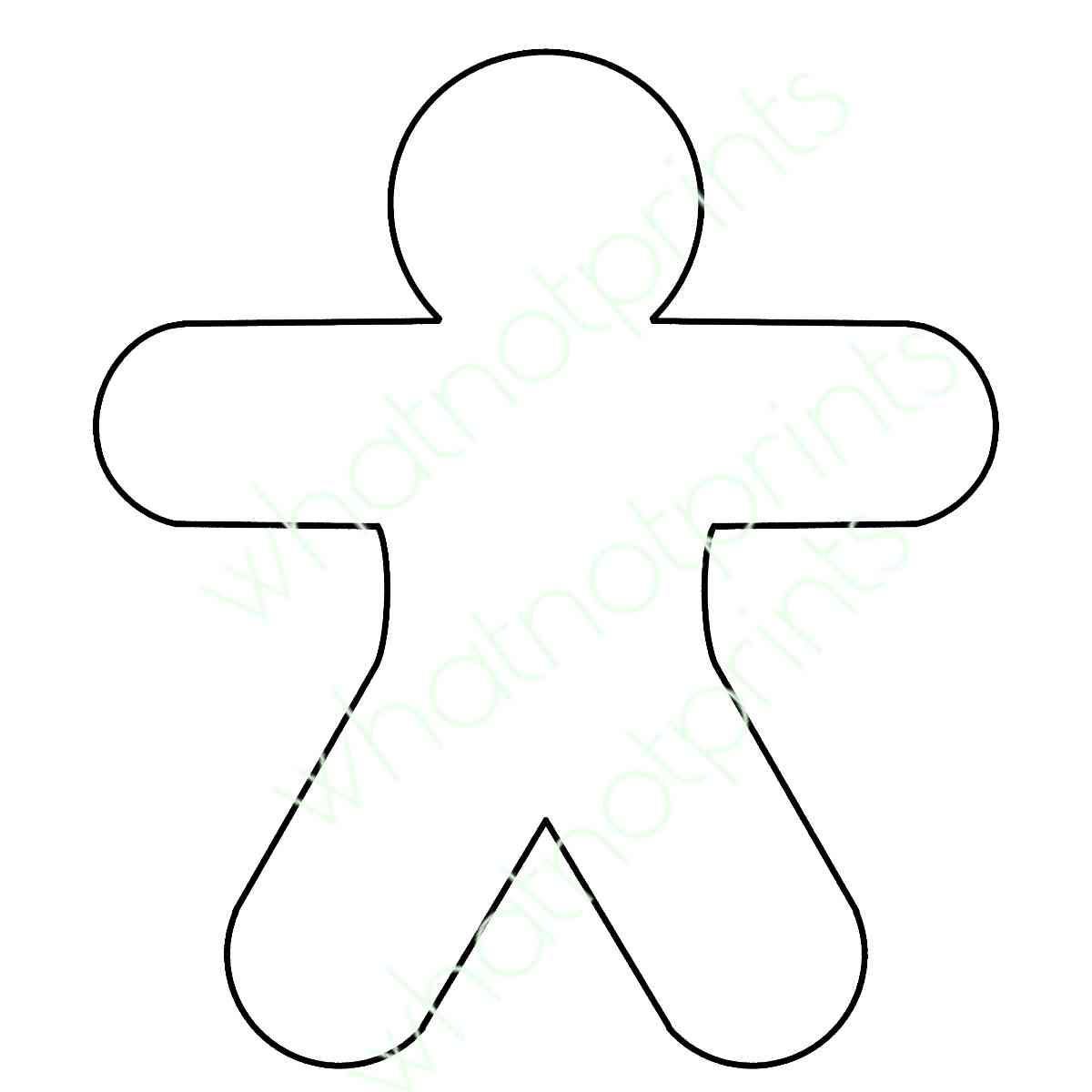 Gingerbread Man Template, Christmas PNG Outline - Etsy