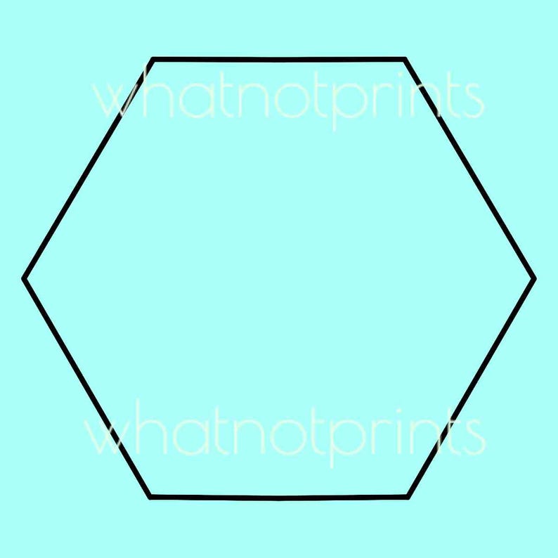 Commercial Basic Hexagon Shape Template, Stencil, or Outline PNG & SVG ...