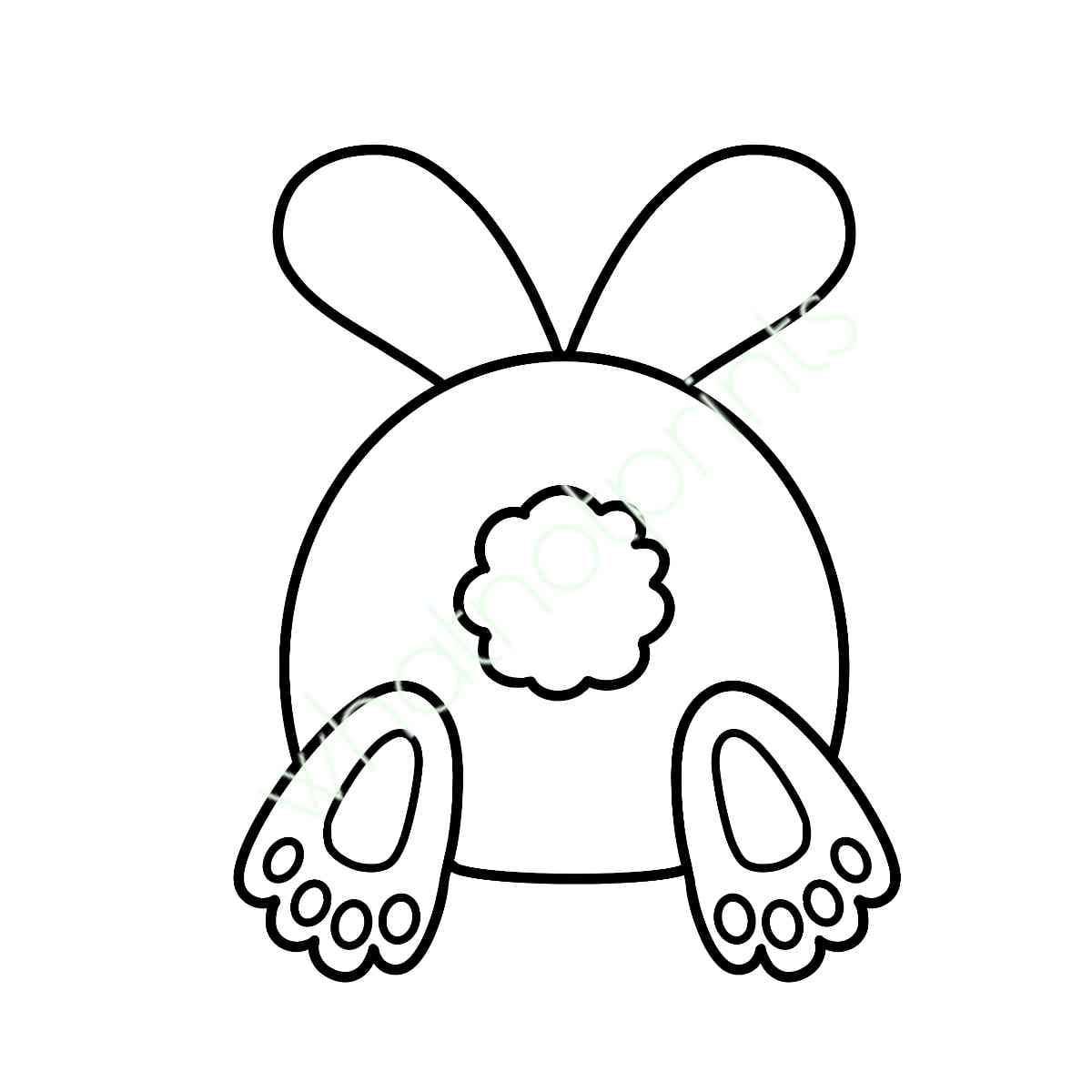Bunny Butt Outline PNG Clipart: Commercial Use (digital Download) - Etsy