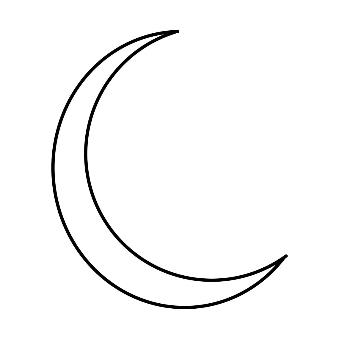 Commercial Crescent Moon Outline, Shape Silhouette, Pattern, Stencil ...