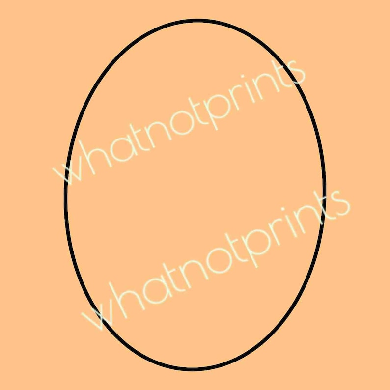 Commercial Basic Oval Shape PNG Transparent Background Instant Digital ...