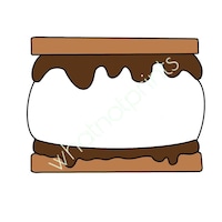 Smores Design, Smore's Clipart, Camping Food Clipart, Marshmallows ...