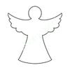 Angel Outline Clipart: Christmas Stencil, Transparent PNG (digital ...