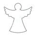 Angel Outline Clipart: Christmas Stencil, Transparent PNG (digital ...