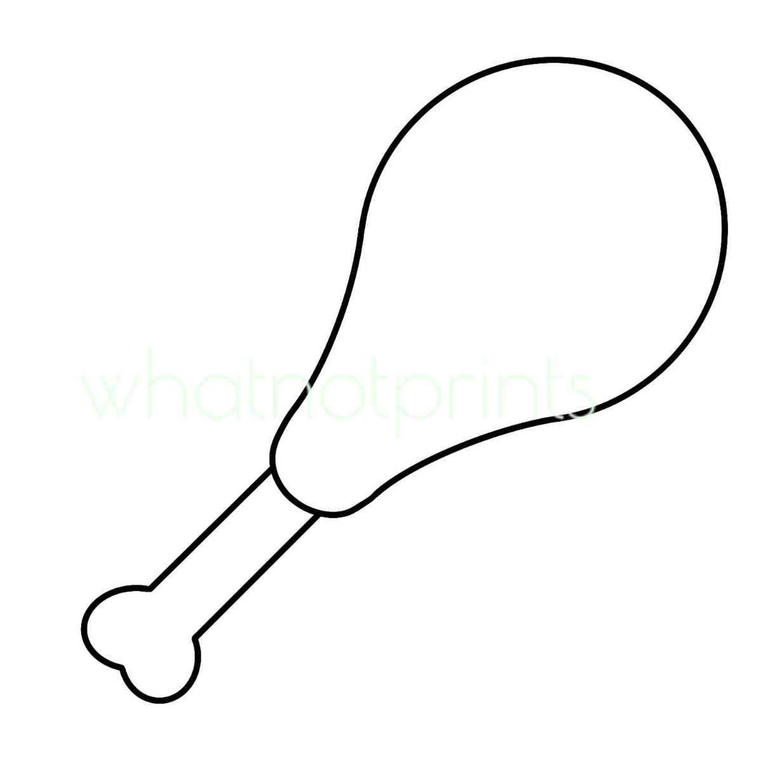 Turkey Leg Outline PNG Digital Download - Etsy