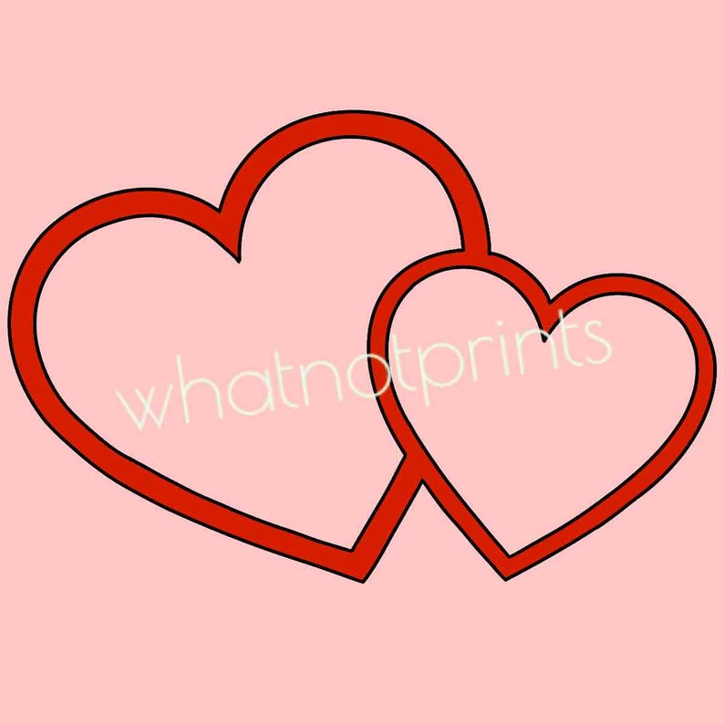 Double Red Heart High Resolution Valentine's Clipart PNG Transparent ...