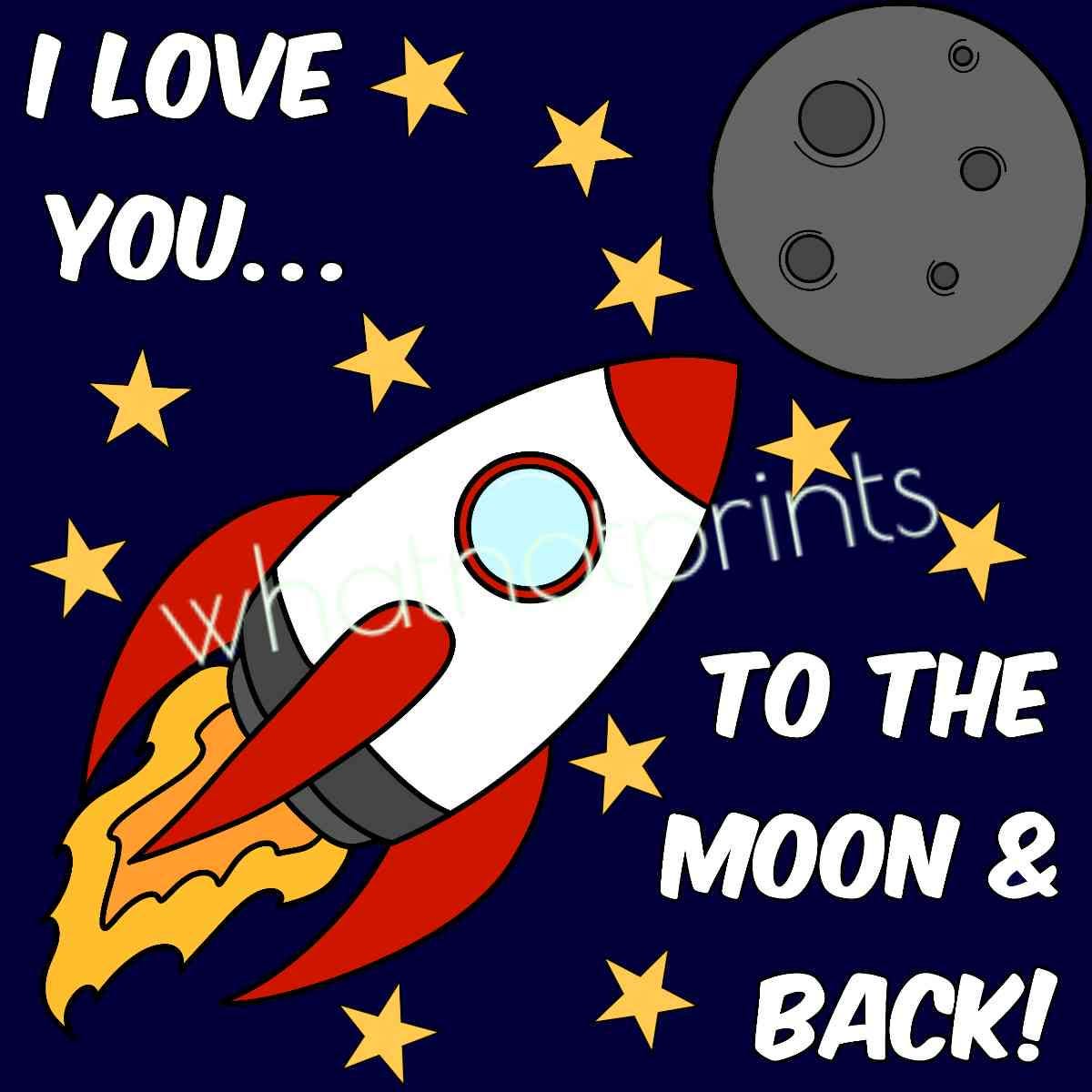 Valentine's Coloring Page "i Love You to the Moon & Back" Coloring Page ...