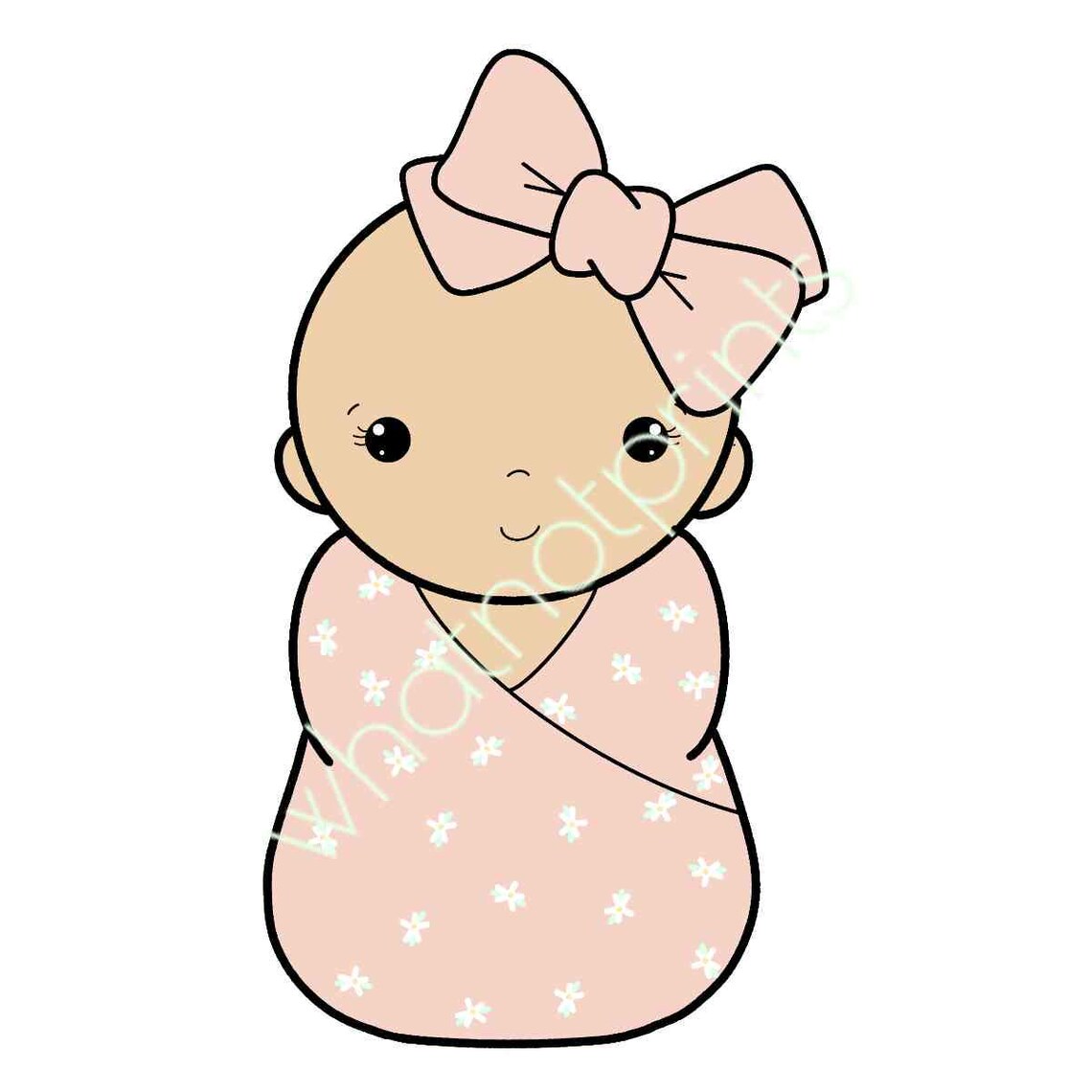 Commercial Swaddled Baby Girl PNG & SVG Transparent Background Instant ...
