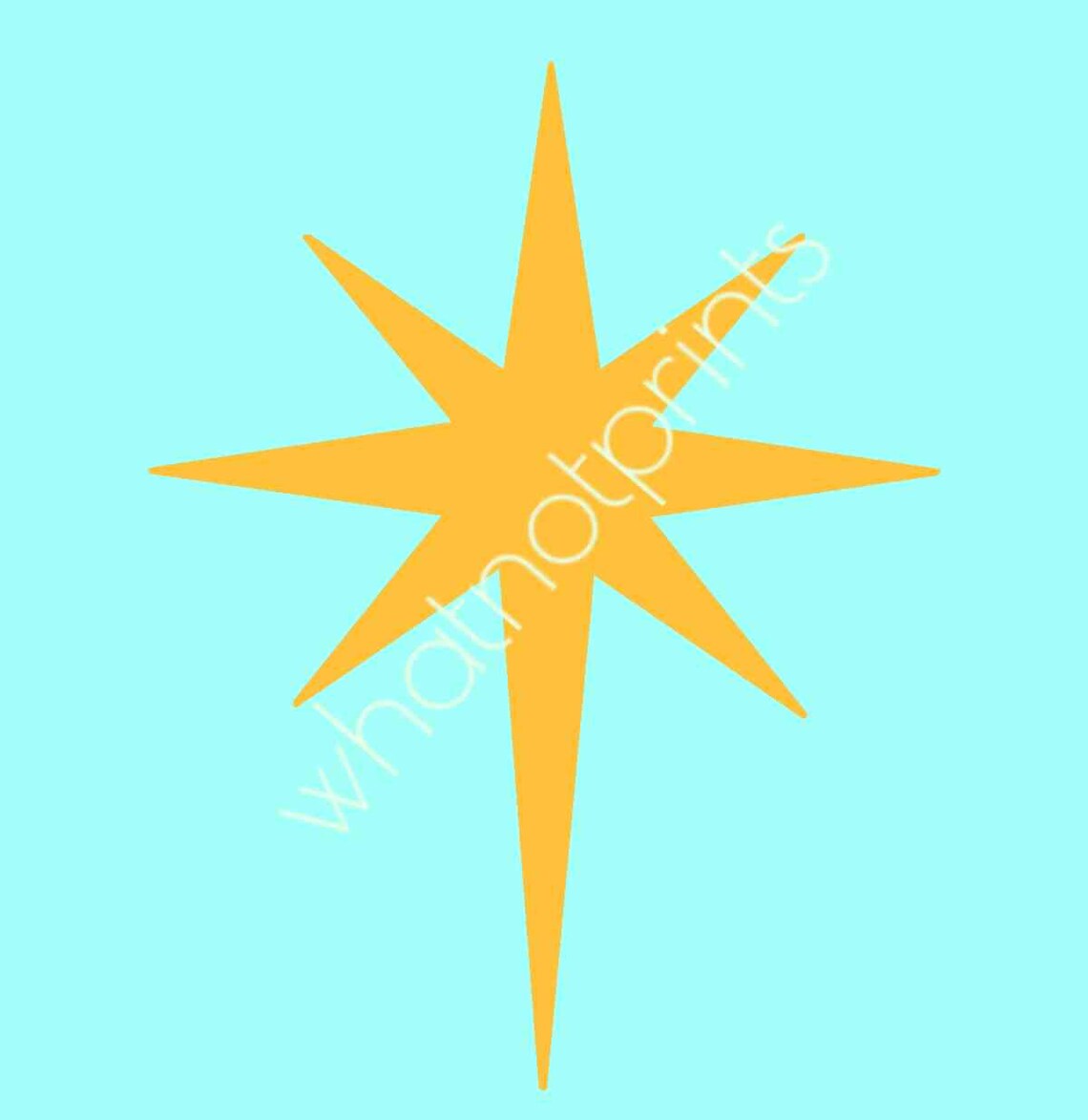 Star of Bethlehem Outline: Christmas Clipart Stencil (PNG Digital ...
