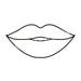 Lips Outline, Shape, Pattern, Stencil, Template PNG & SVG Transparent ...