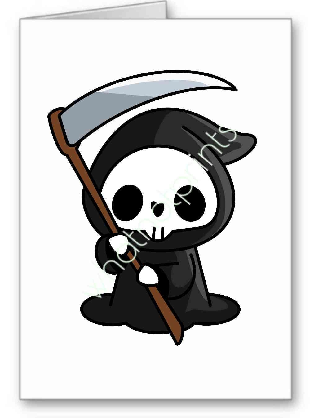 Commercial Use Cute Grim Reaper PNG & SVG - Etsy