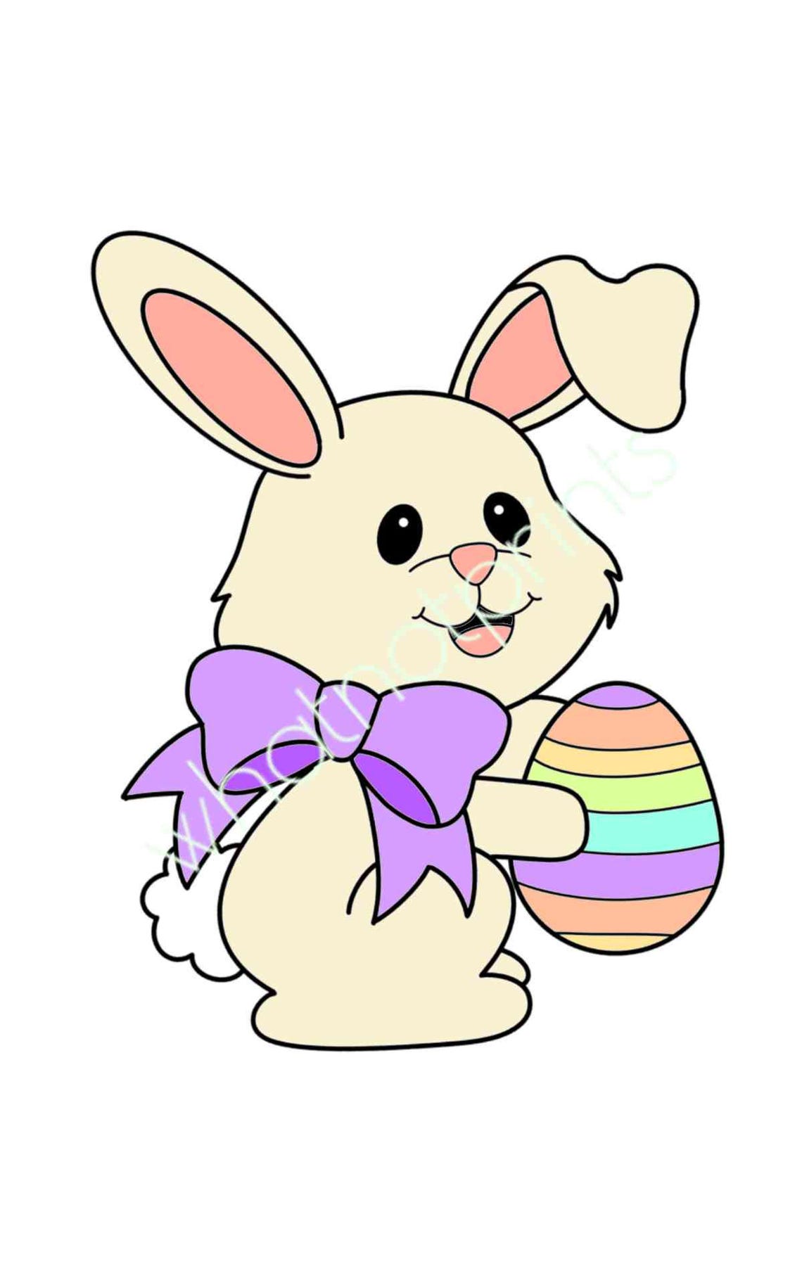 Easter Bunny Coloring Page Png and Jpeg - Etsy