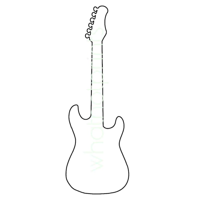 Guitar Outline Svg Files - Etsy