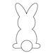 Commercial Bunny Rabbit Outline PNG & SVG Transparent Background High ...