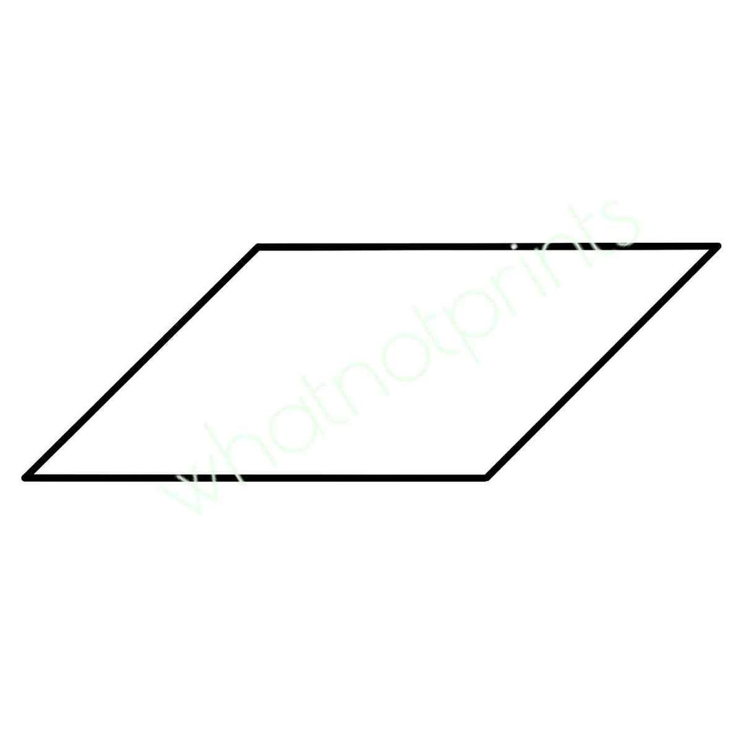Commercial Parallelogram Shape, Outline, Stencil, Template, Pattern PNG ...
