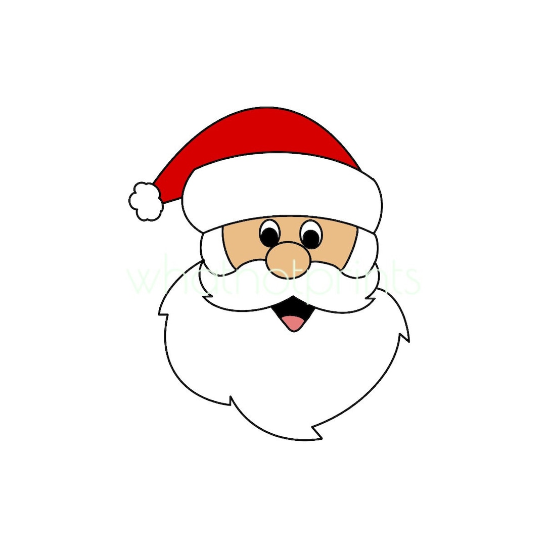 Commercial Simple Santa Png Transparent Background - Etsy