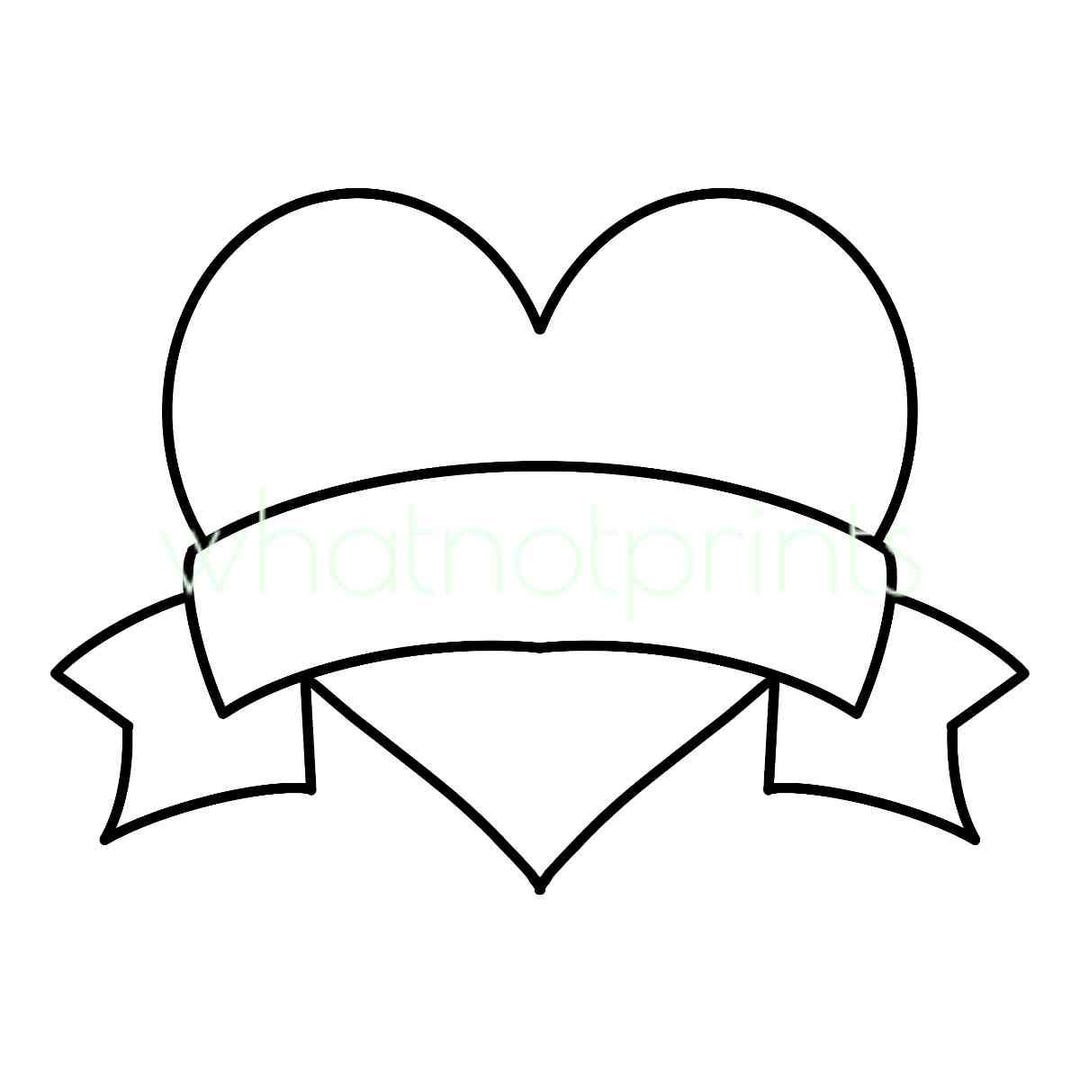 Commercial Heart With Banner PNG Transparent Background Instant Digital ...