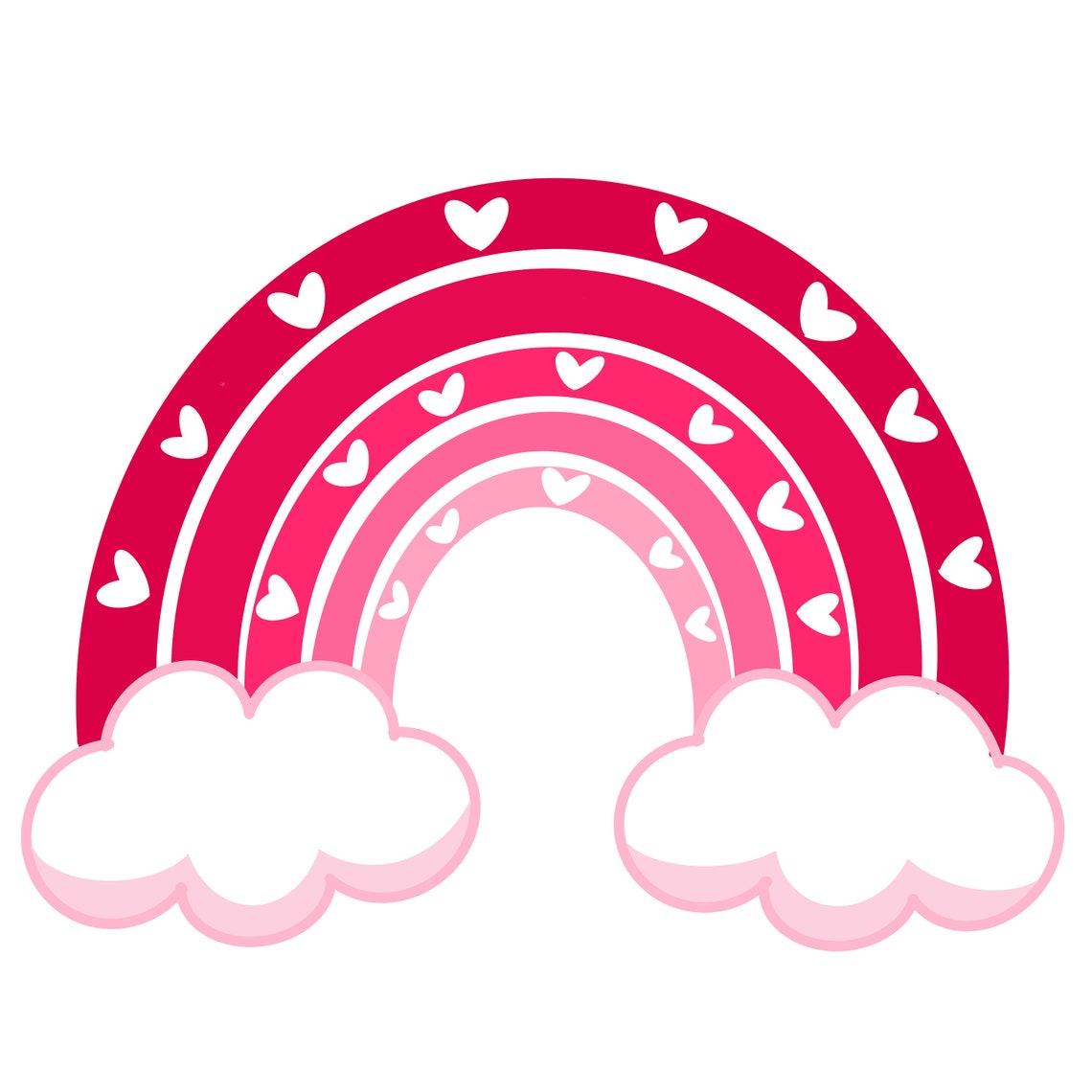 Commercial Use Cute Pink Rainbow PNG - Etsy