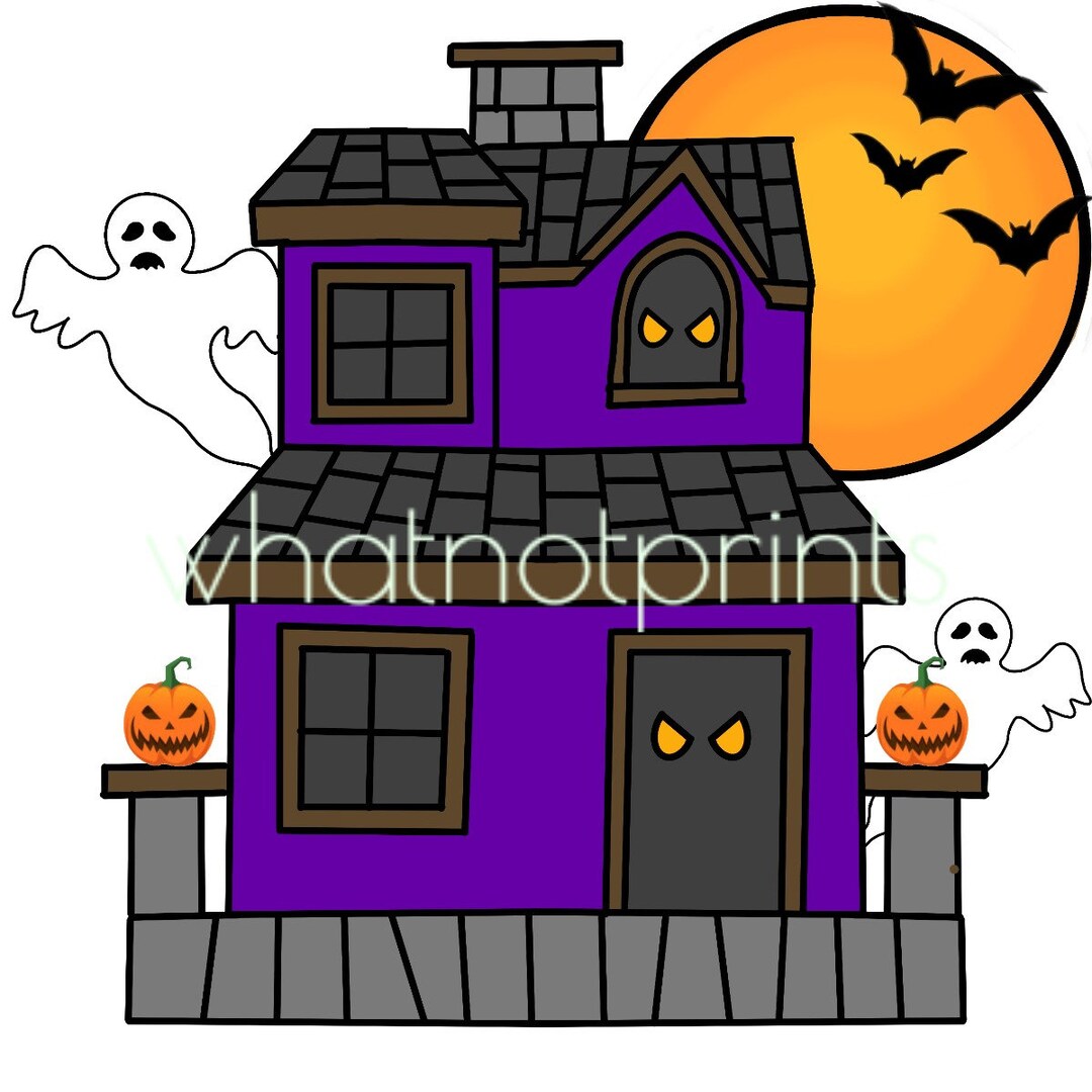 Commercial Use Haunted House PNG Transparent Background Digital ...